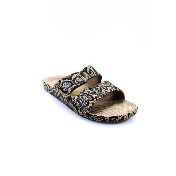 Freedom Moses | Shoes | Freedom Moses Womens Double Strap Snakeskin ...